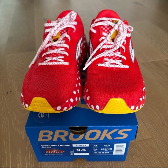 Brooks | Shoes | 225 Run Disney Brooks Ghost Max Minnie Mouse Red Polka ...